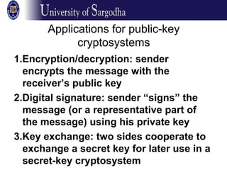 Public key cryptography and RSA | PPT