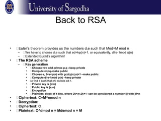 Public key cryptography and RSA | PPT