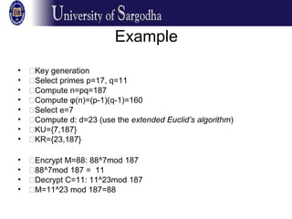 Public key cryptography and RSA | PPT | Information and Network ...