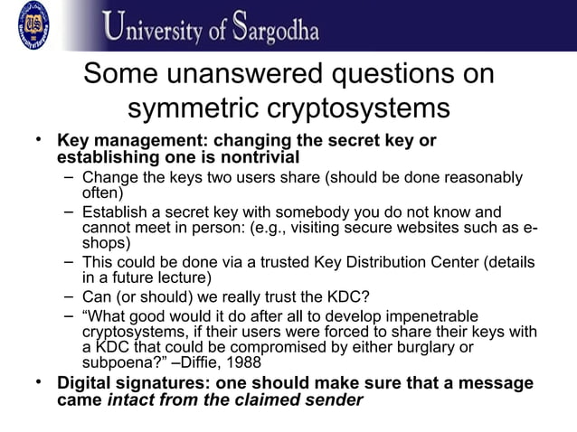 Public key cryptography and RSA | PPT | Information and Network ...