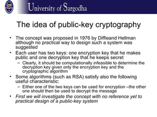 Public key cryptography and RSA | PPT