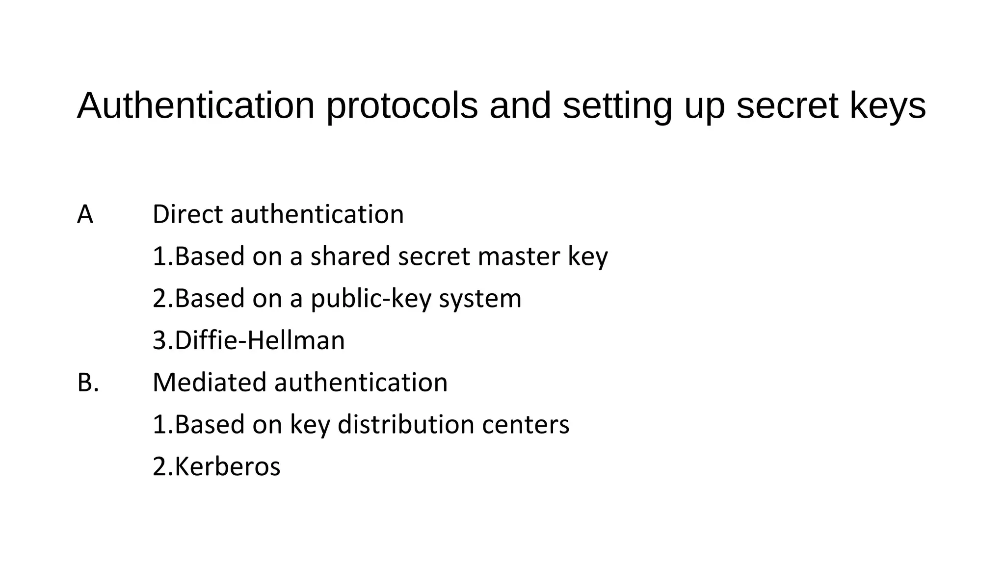 Authentication: keys, MAC | PPT