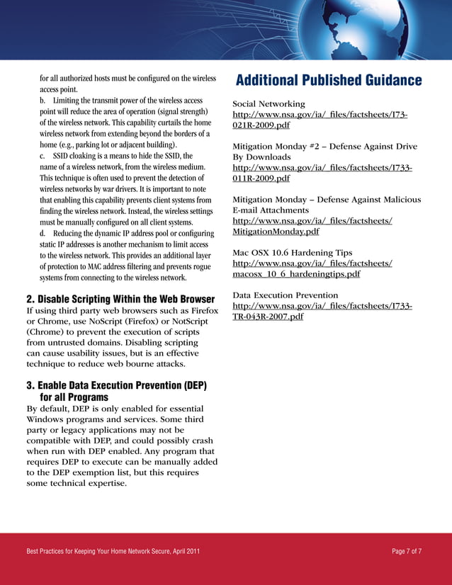 Nsa best practices for keeping your home network secure | PDF