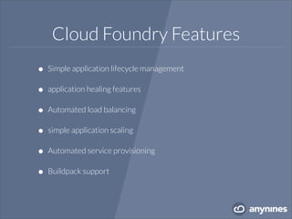 NSA - No thanks - Build your own cloud with OpenStack and Cloud Foundry | anynines | PDF