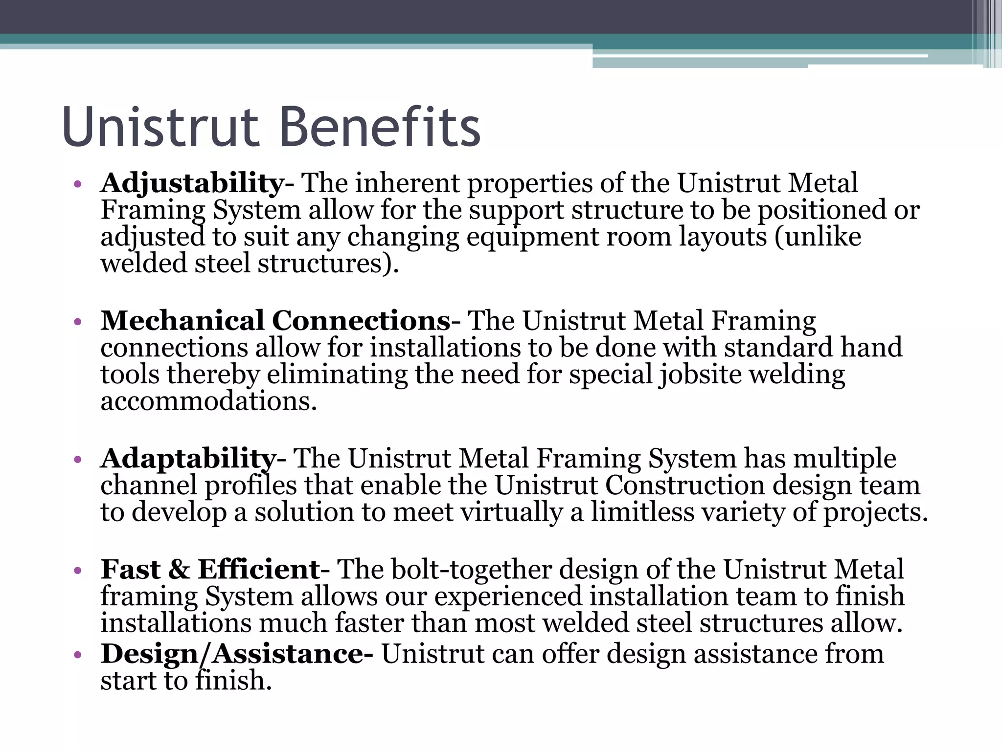 Nsa1214 unistrut metal framing | PPTX