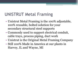 Nsa1214 unistrut metal framing | PPTX