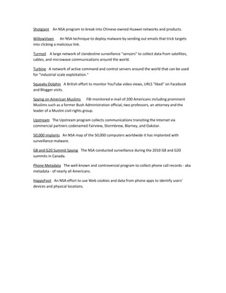 NSA, GCHQ, Five, Nine, Fourteen Eye tactics and techniques | PDF