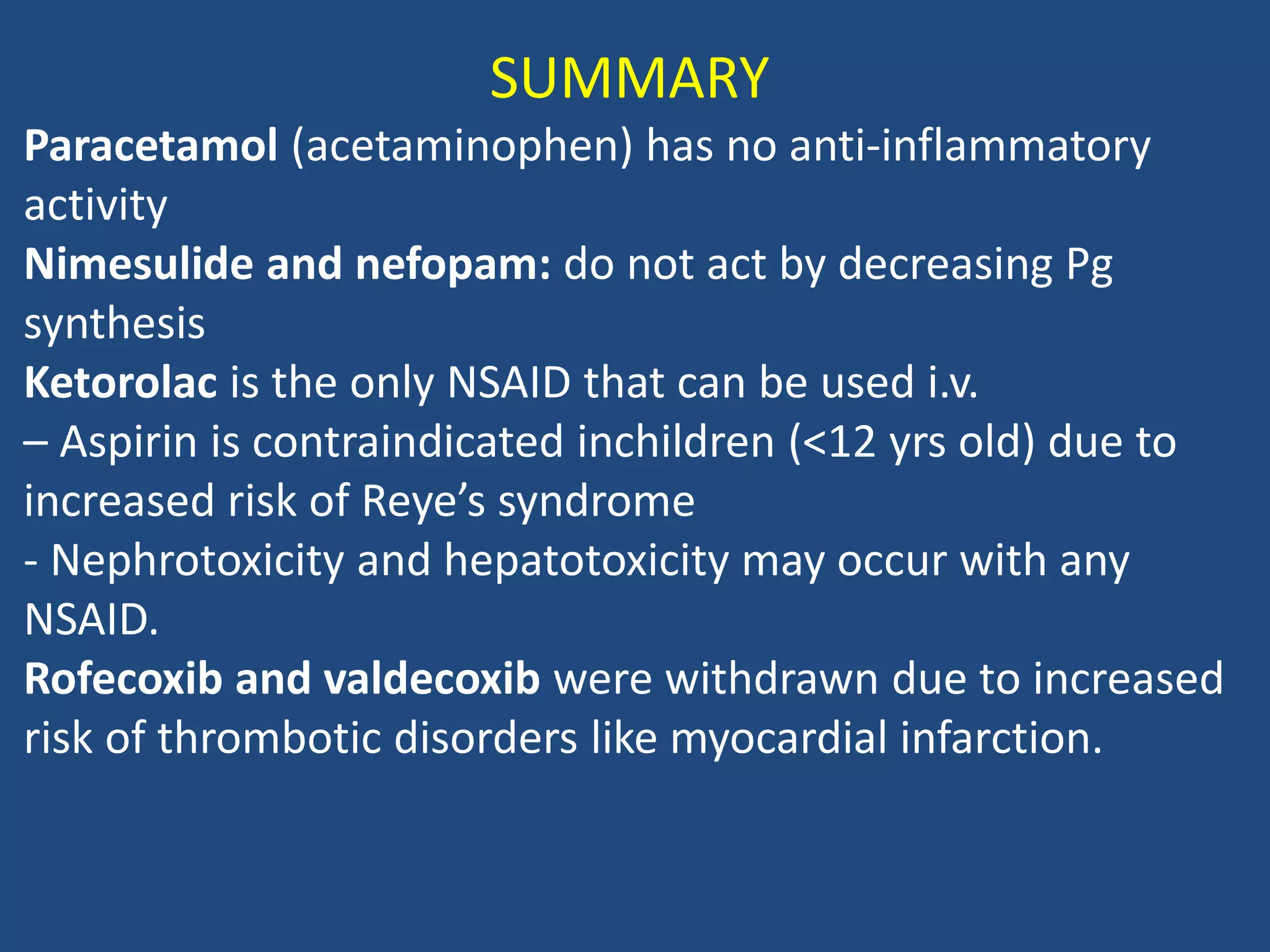Non Steroidal Anti-inflammatory drugs | PPTX