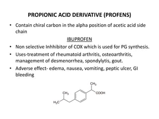 Presentation on Non Steroidal Anti-inflammatory Agents | PPTX ...