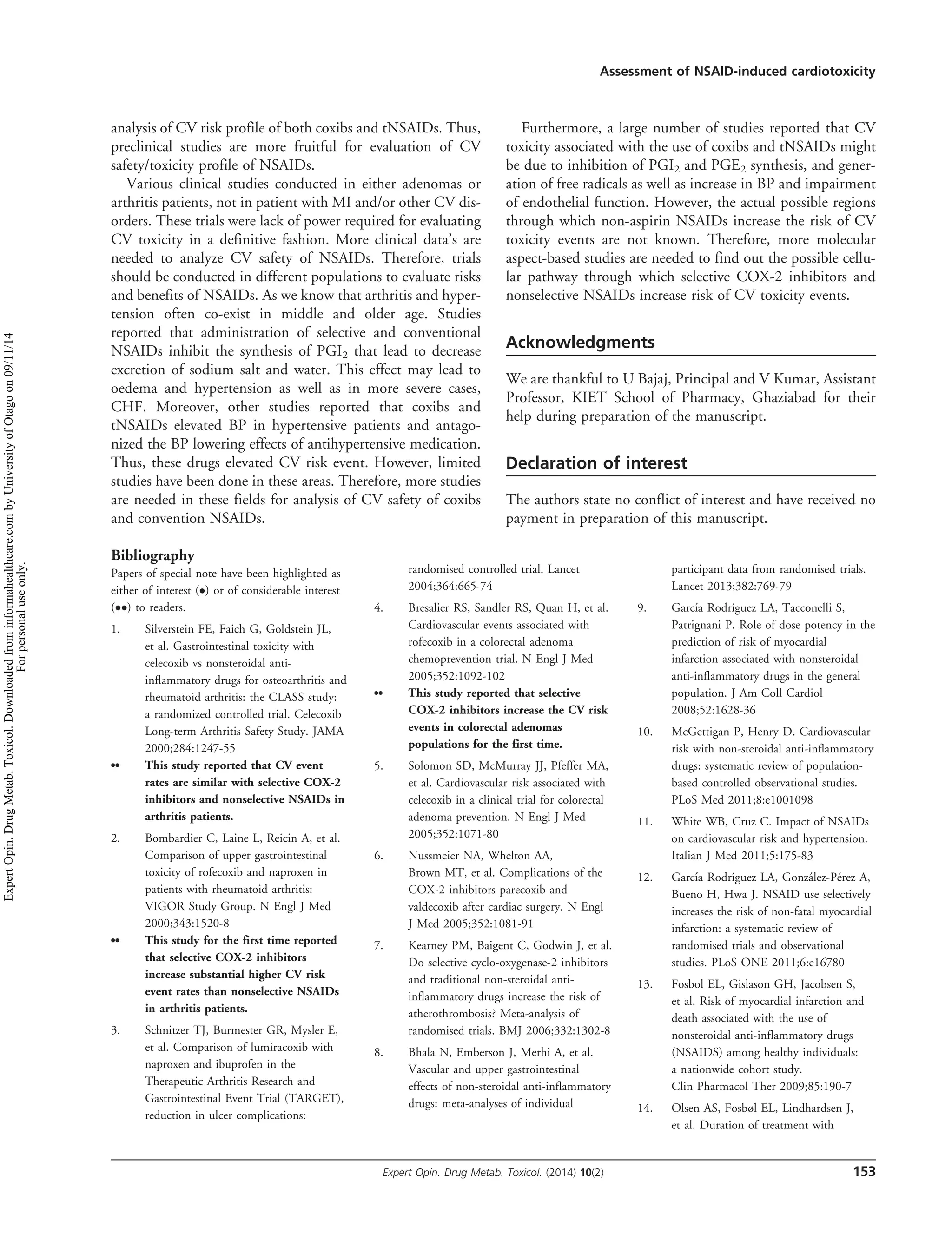 Nsaid cardiotoxicity 1 | PDF