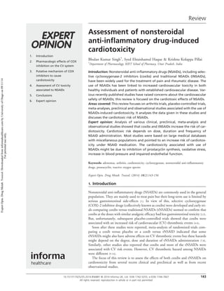 Nsaid cardiotoxicity 1 | PDF