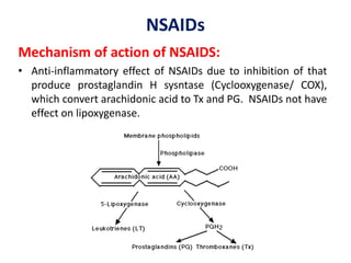 NSAIDs- (for Allied health sciences) | PPTX