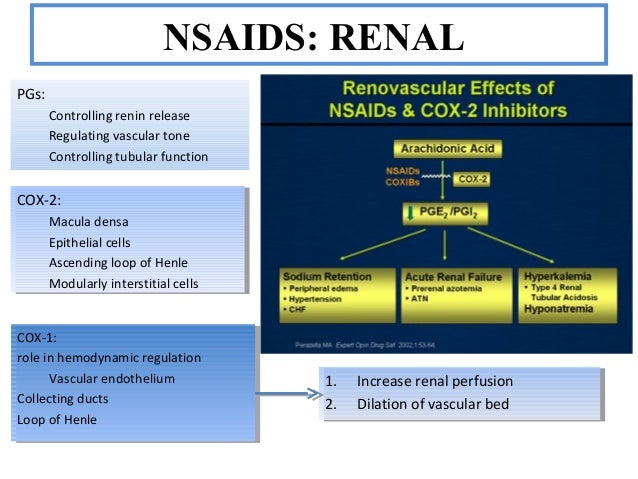 The organs damages as side effects of NSAIDs