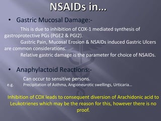NSAIDs Pathophysiology | PPTX | Blood Disorders | Diseases and Conditions