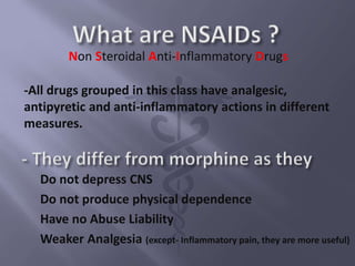 NSAIDs Pathophysiology | PPTX