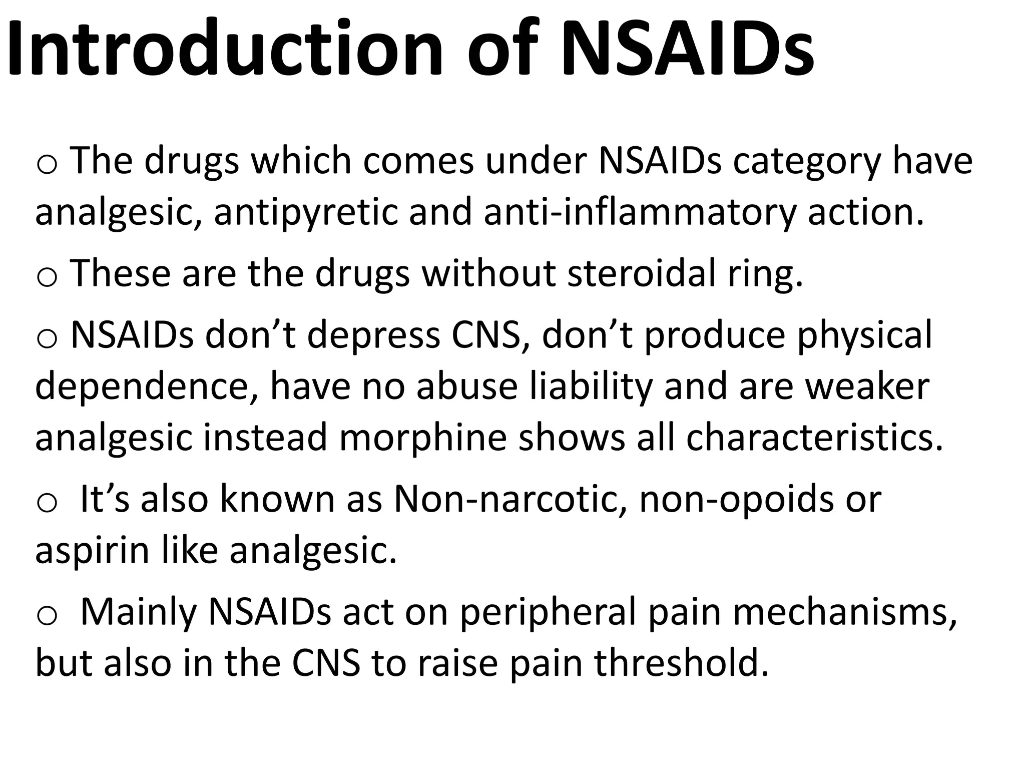 NonSteroidal Anti-Inflammatory Drugs (NSAIDs) | PPTX