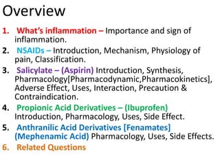 NonSteroidal Anti-Inflammatory Drugs (NSAIDs) | PPTX