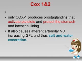 non-steroidal anti-inflammatory drugs (NSAIDs) | PPT