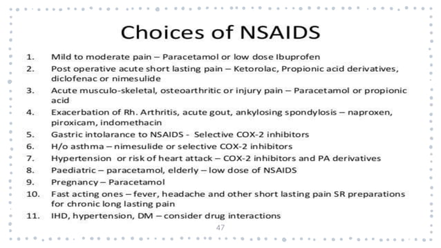 NSAIDs- Non Steroid Anti Inflammatory Drugs | PPTX | Pregnancy ...