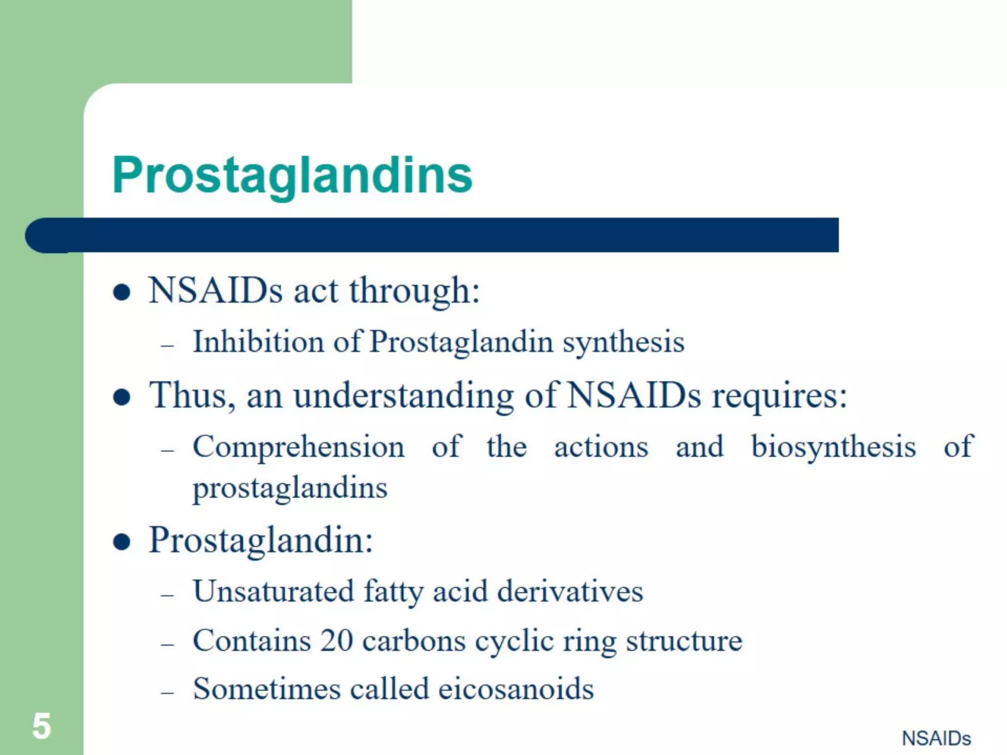 NSAIDs {Anti- Pyretic, Anti-inflammatory, and Analgesic} Pharmacology | PDF