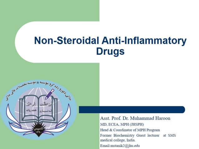 NSAIDs {Anti- Pyretic, Anti-inflammatory, and Analgesic} Pharmacology | PPT