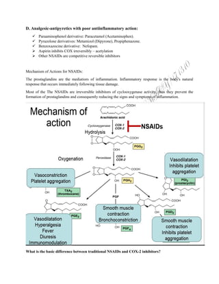 NSAIDs ; Analgesics & Antipyretics | PDF | Pharmaceutical Drugs ...