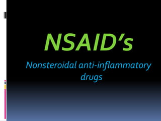 Nsaids | PPTX