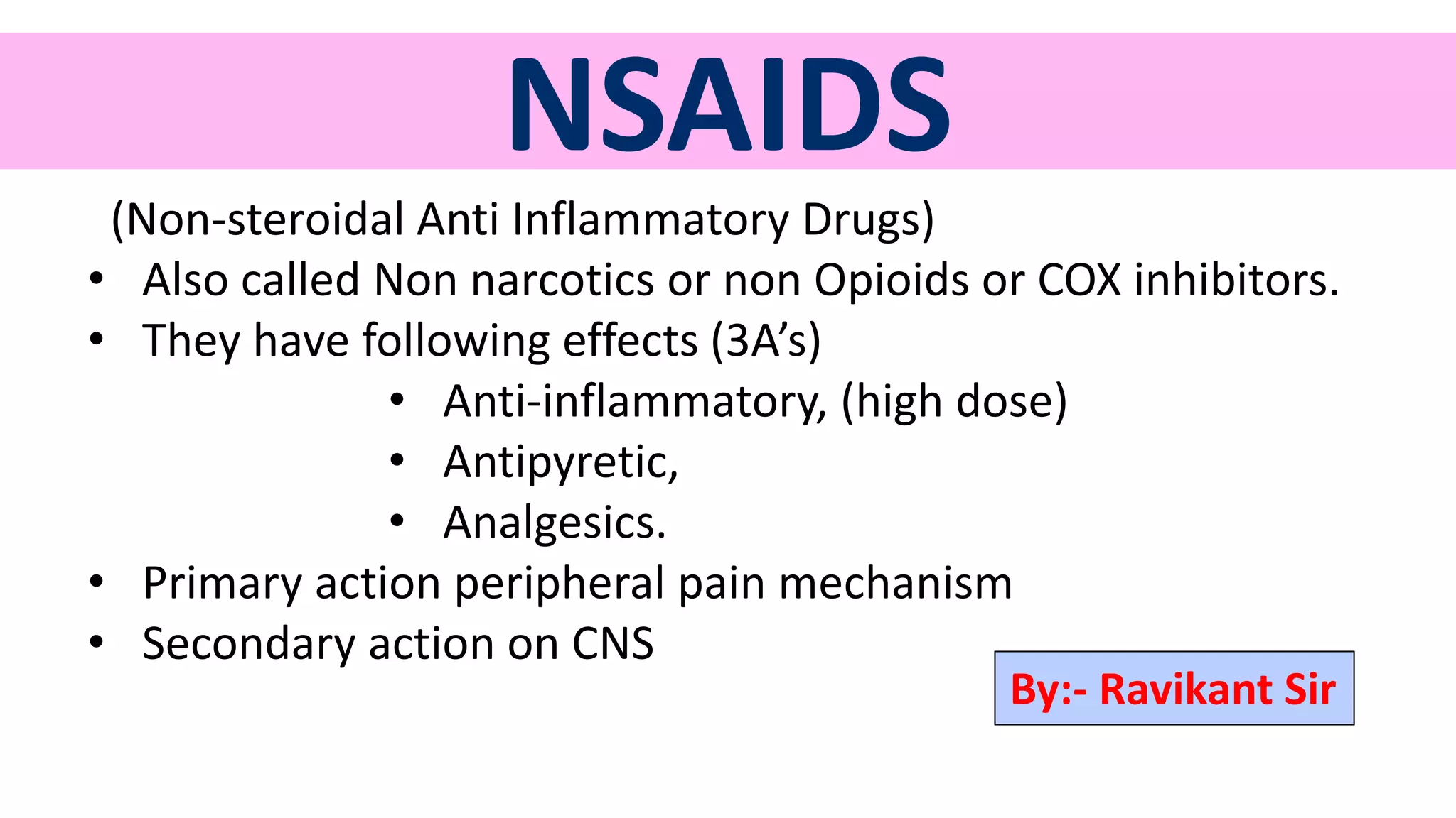 NSAID's.pptx | Digestive Disorders | Diseases and Conditions
