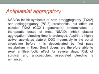 Nonsteroidal anti inflammatory drugs (NSAIDS) | PPTX | Digestive ...