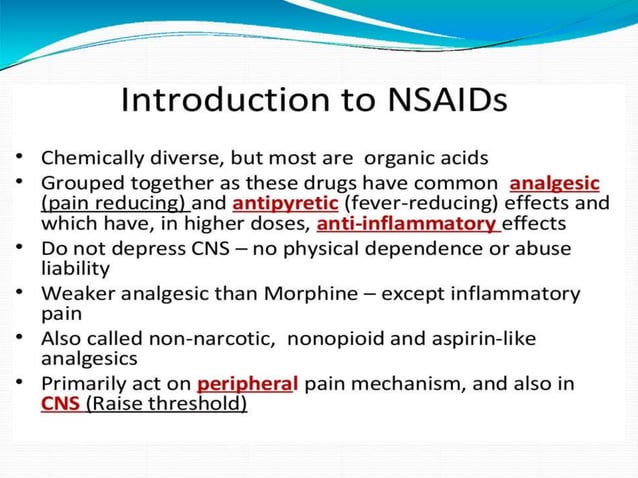 NSAIDS -Unit III CHEMISTRY ,COLOGY,NOTES | PPTX
