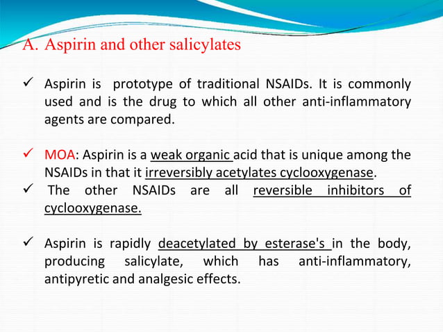 NSAIDS -Unit III CHEMISTRY ,COLOGY,NOTES | PPTX