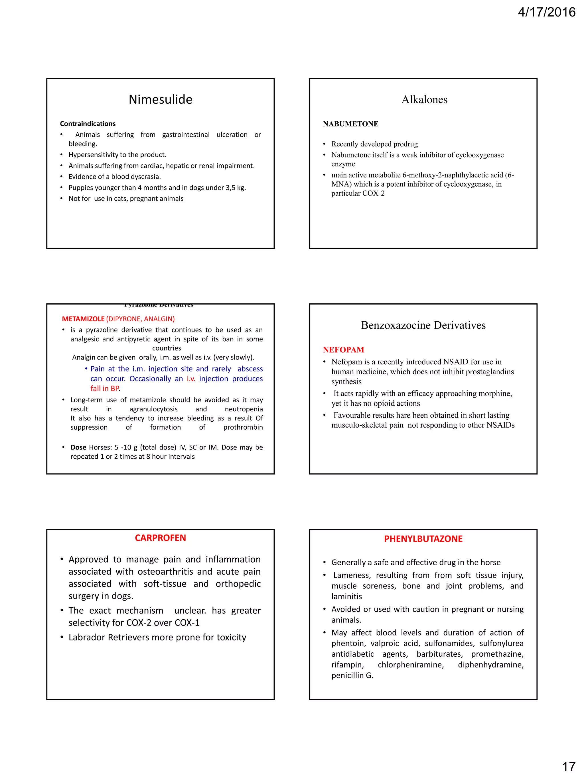 Nsaids veterinary pharmacology | PDF