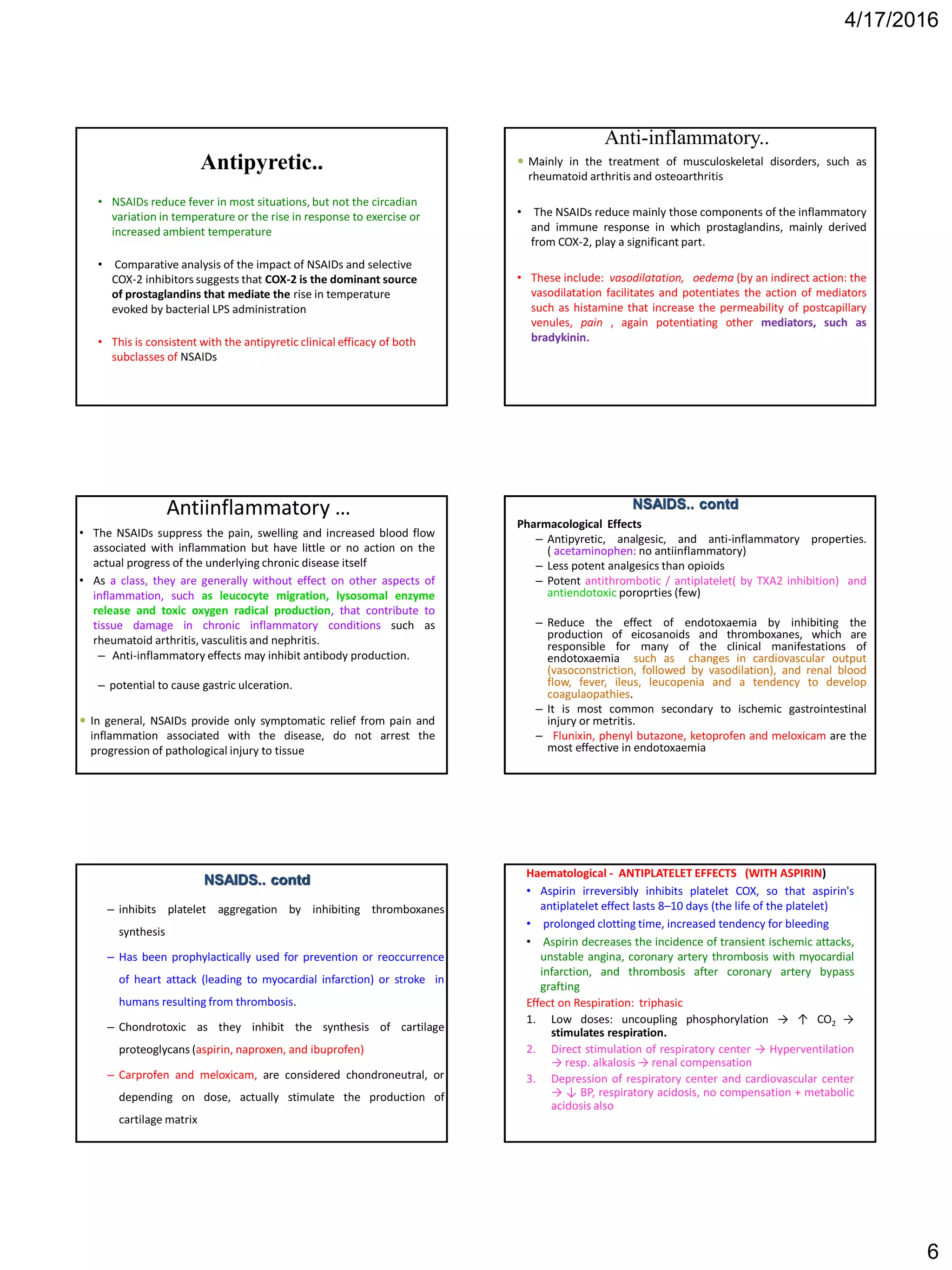 Nsaids veterinary pharmacology | PDF