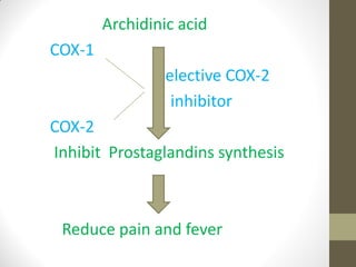 NON STEROIDAL ANTI INFLAMMTORY DRUGS ( NSAID'S) | PDF