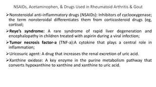 NSAIDs, Acetaminophen, & Drugs Used in Rheumatoid Arthritis & Gout.pptx