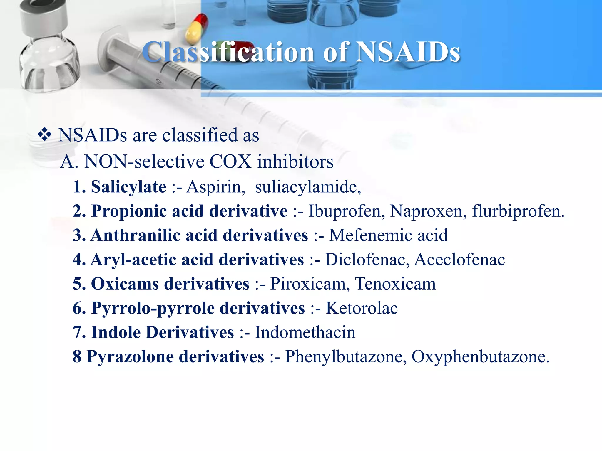 NSAIDs (Non Steroidal Anti inflammatory Drugs) | PPTX