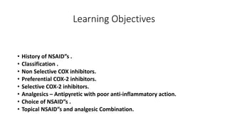 Non steroidal anti inflamatory drugs final presetation.pptx