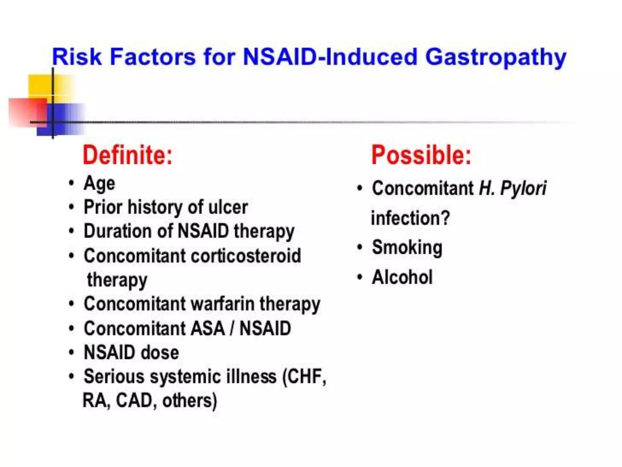NSAIDs and ICON-G | PPT