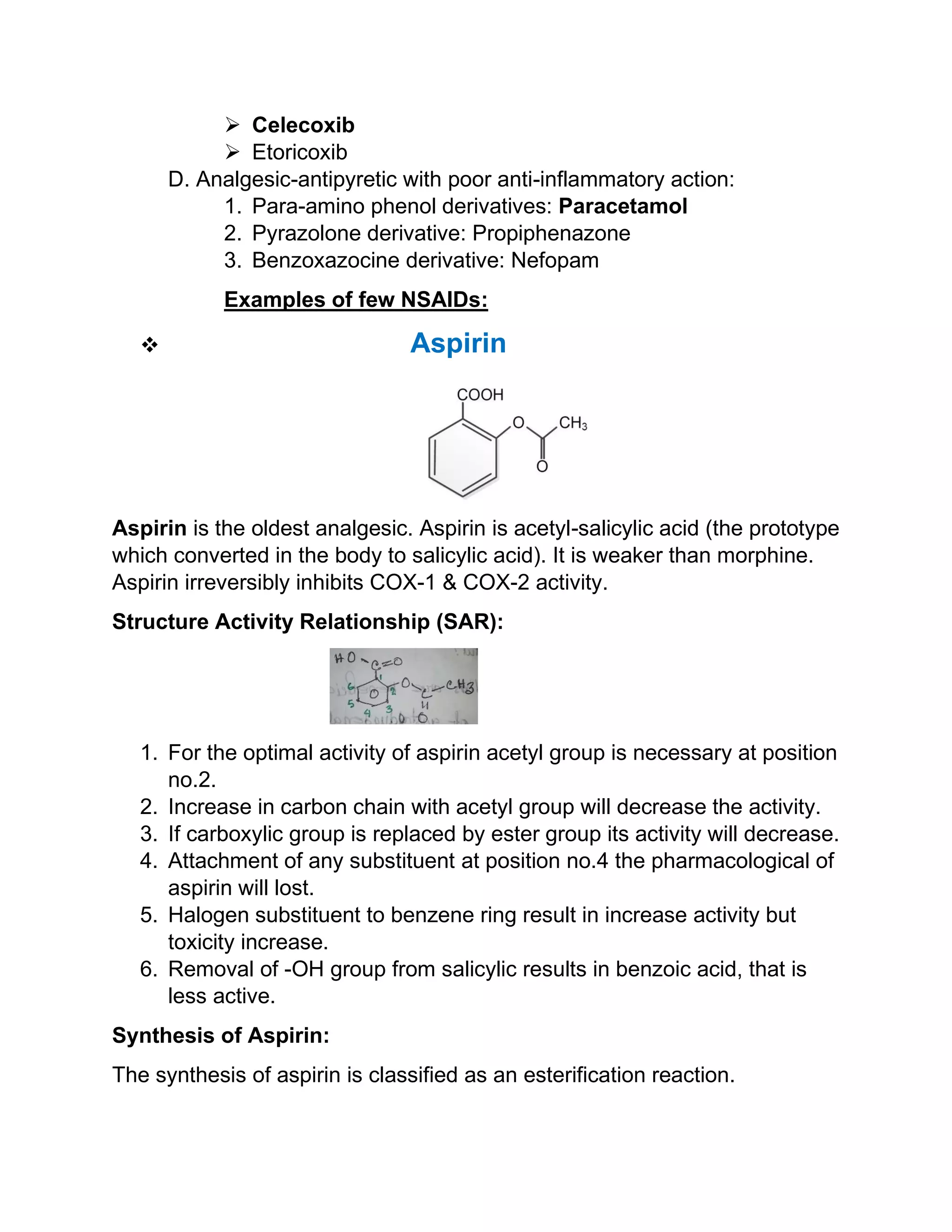 Non-steroidal anti-inflammatory drugs (NSAID) | PDF