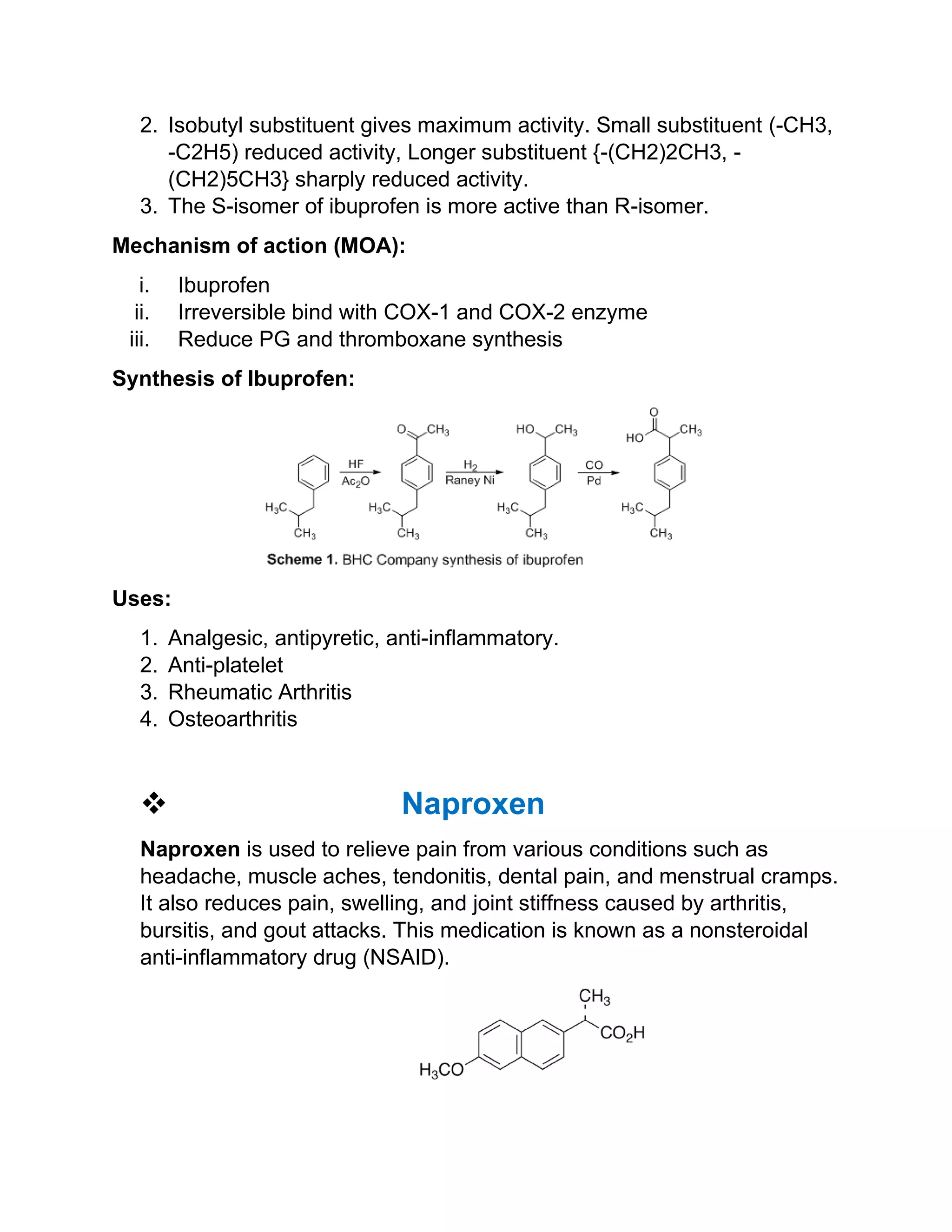 Non-steroidal anti-inflammatory drugs (NSAID) | PDF