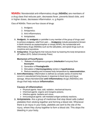 Non-steroidal anti-inflammatory drugs (NSAID) | PDF