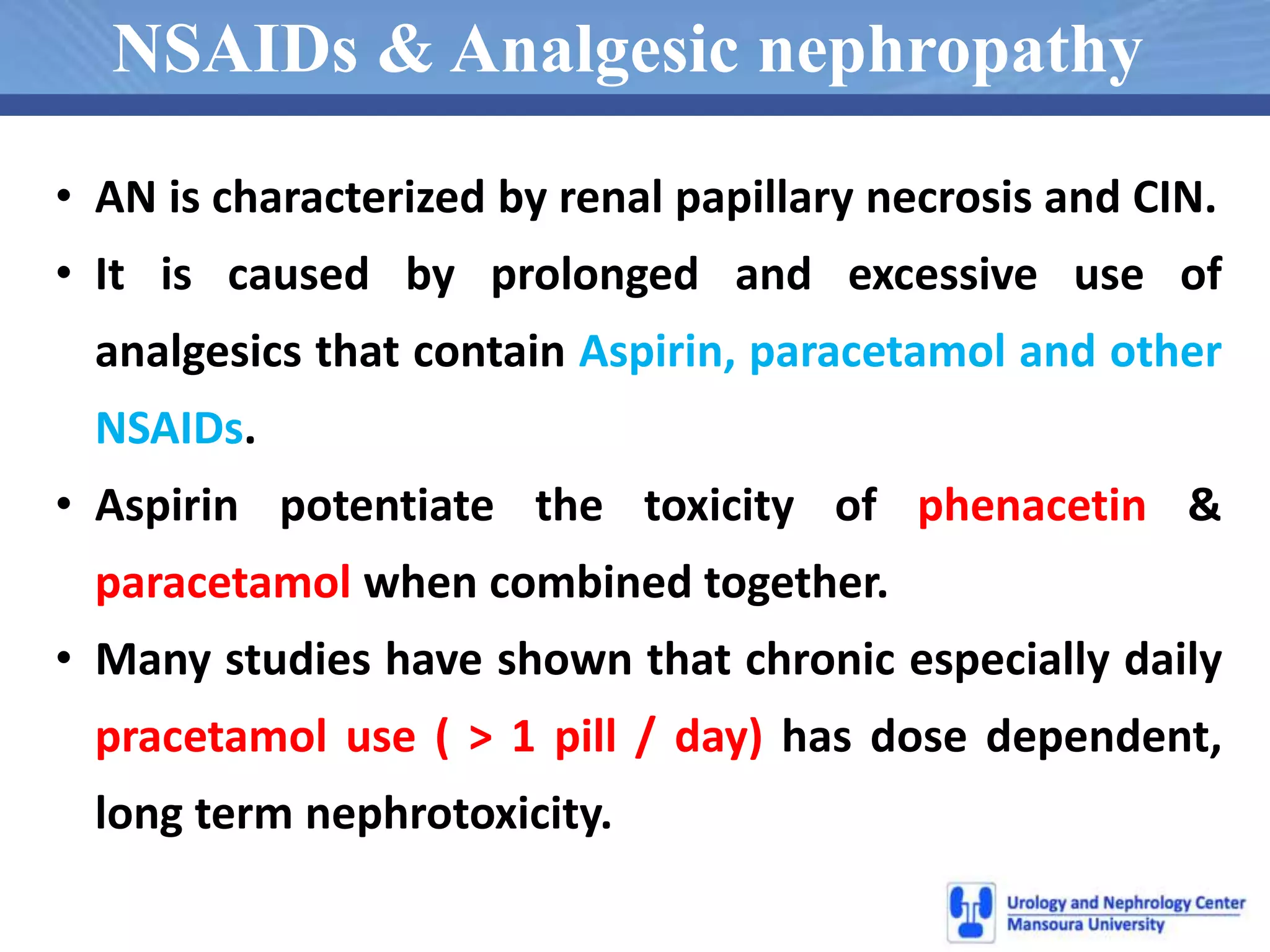Non steroidal (NSAIDs) and the kidney ppt | PPTX
