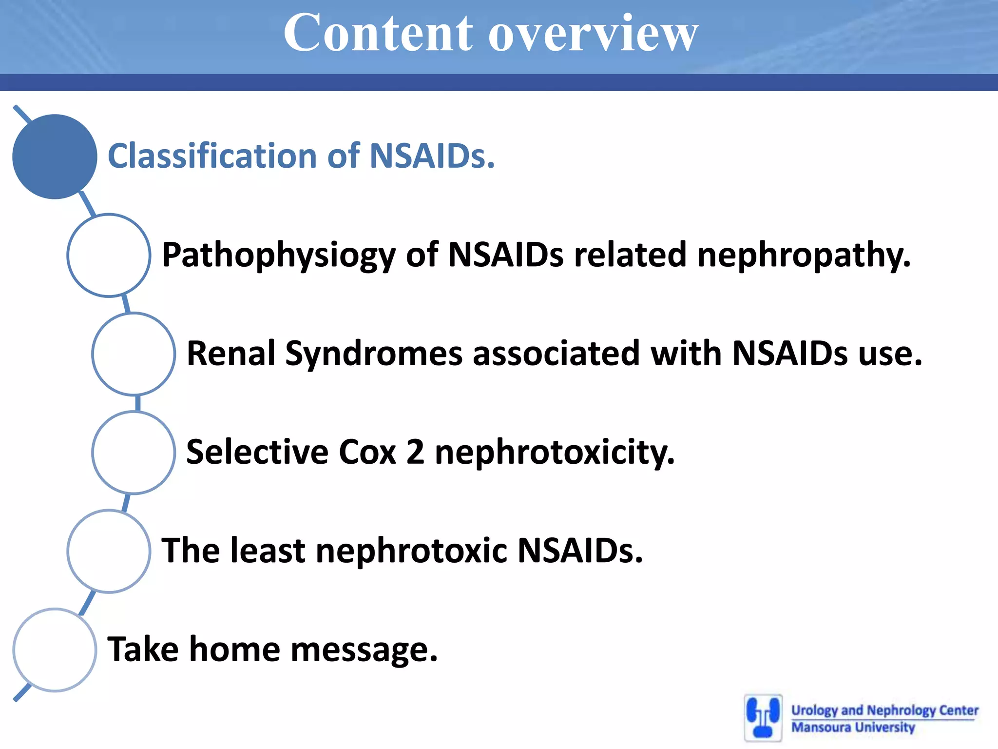 Non steroidal (NSAIDs) and the kidney ppt | PPTX