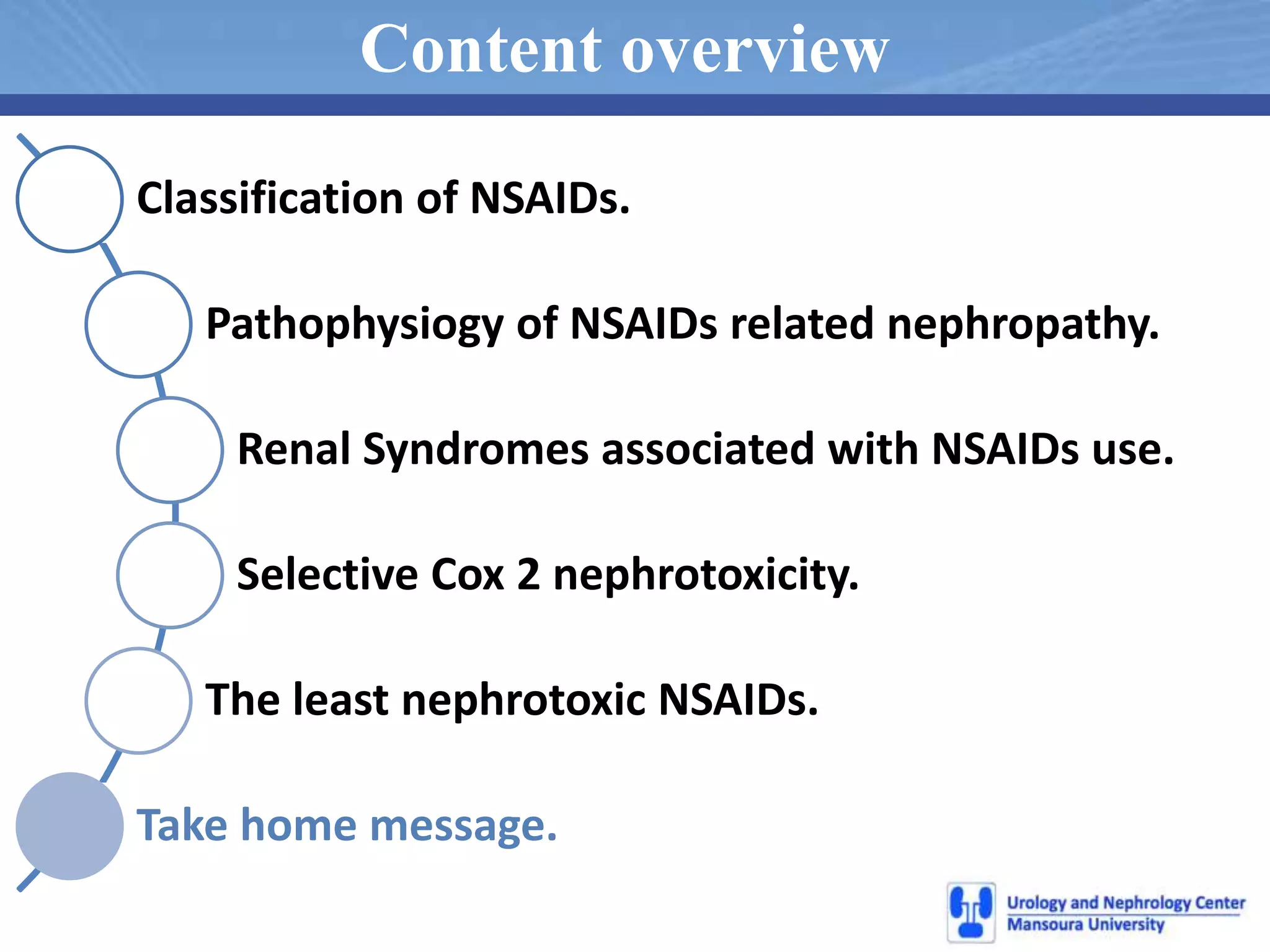 Non steroidal (NSAIDs) and the kidney ppt | PPTX