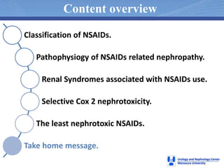 Non steroidal (NSAIDs) and the kidney ppt | PPTX