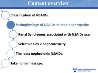 Non steroidal (NSAIDs) and the kidney ppt | PPTX