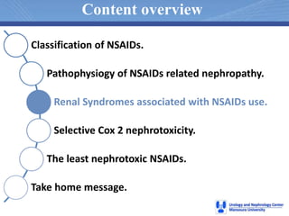 Non steroidal (NSAIDs) and the kidney ppt | PPTX