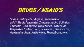 ANTI-INFLAMMATORY drugs (NSAIDS) | PDF