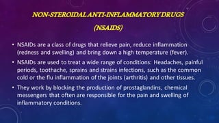 ANTI-INFLAMMATORY drugs (NSAIDS) | PDF