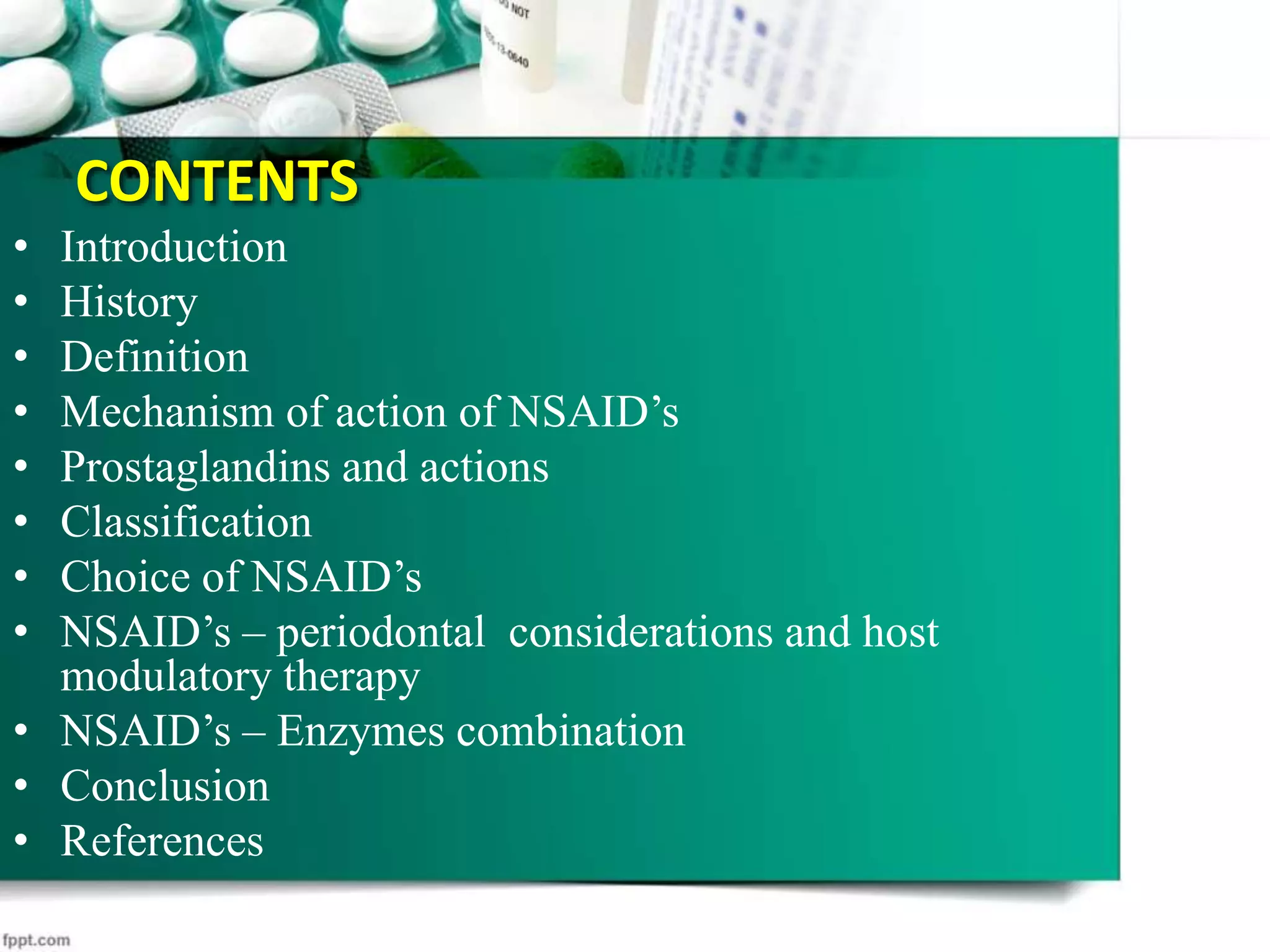 NSAIDs in Periodontology | PPTX